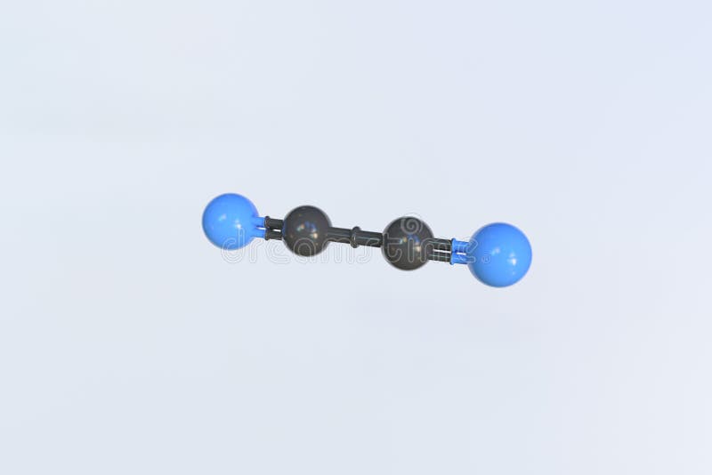 Cyanogen Molecular Structure Isolated on White Stock Illustration ...