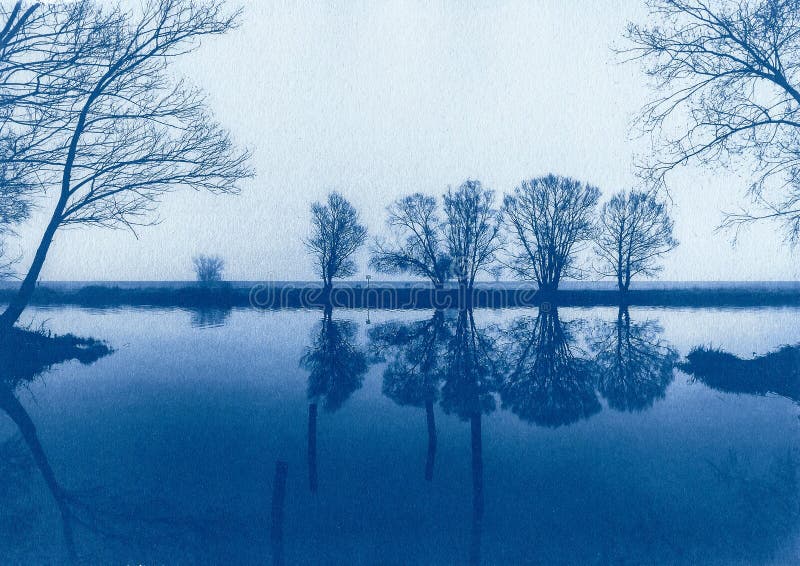 Cyanotype stock photo. Image of border, riverside, artwork - 82564396