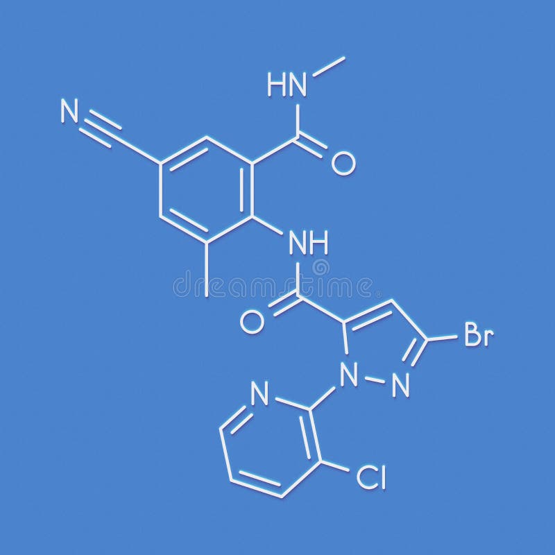 Cyantraniliprole Insecticide Molecule (ryanoid Class Stock Vector ...
