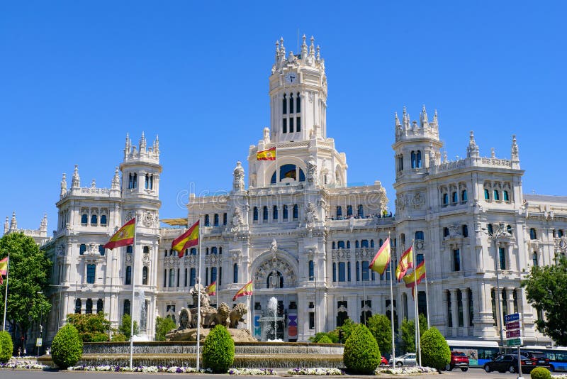 Cybele Palace, the City Hall of Madrid, Spain Editorial Stock Image ...