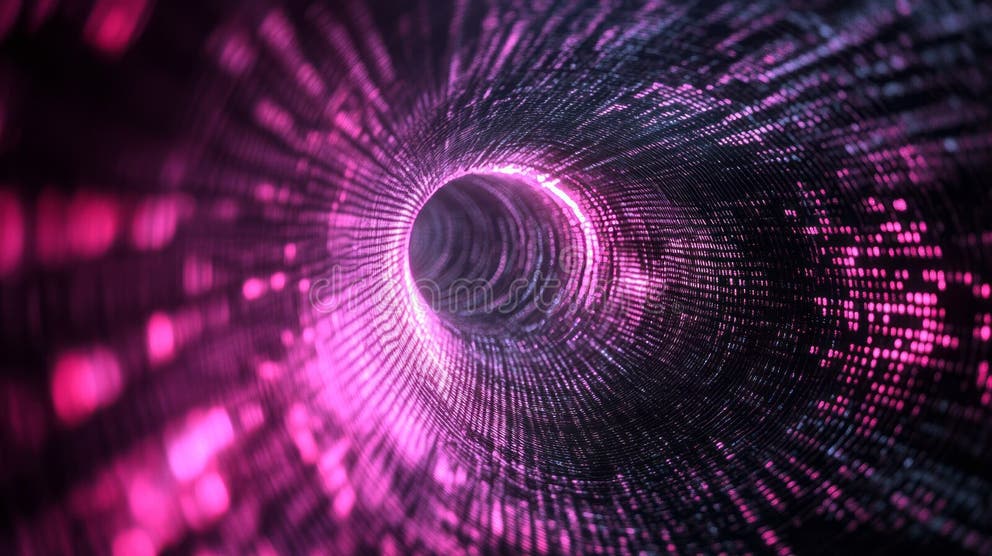 Cyber abstract background stock illustration. Illustration of tunnel ...