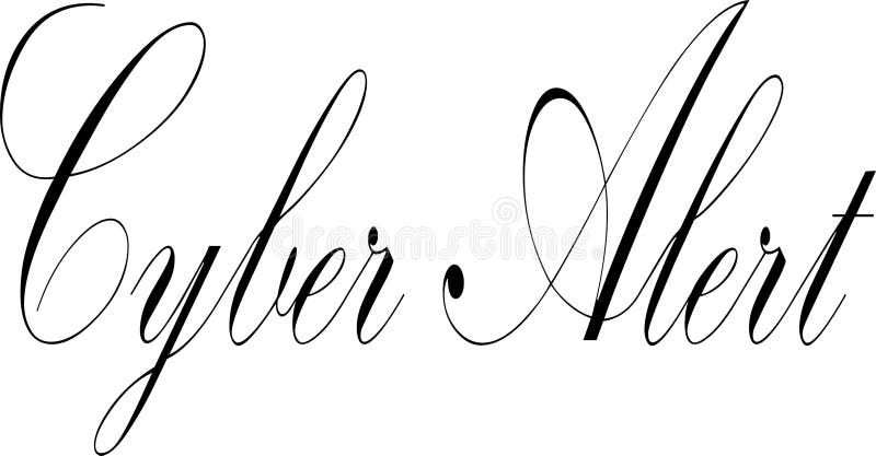 Cyber Alert Text Sign Illustration Stock Vector - Illustration of ...