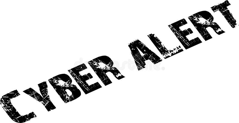 Cyber Alert Text Sign Illustration Stock Vector - Illustration of ...