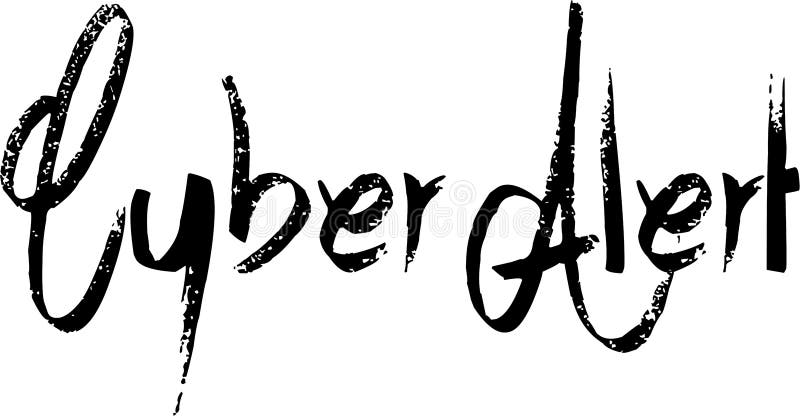 Cyber Alert Text Sign Illustration Stock Vector - Illustration of ...