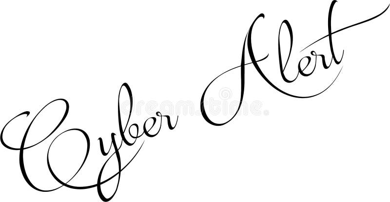 Cyber Alert Text Sign Illustration Stock Vector - Illustration of ...