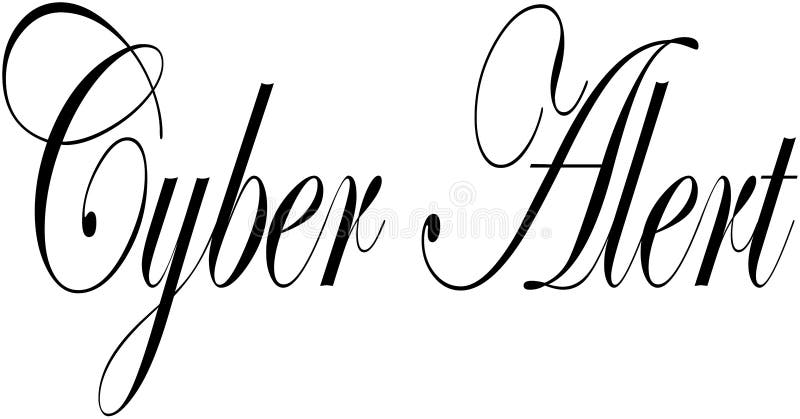 Cyber Alert Text Sign Illustration Stock Vector - Illustration of safe ...