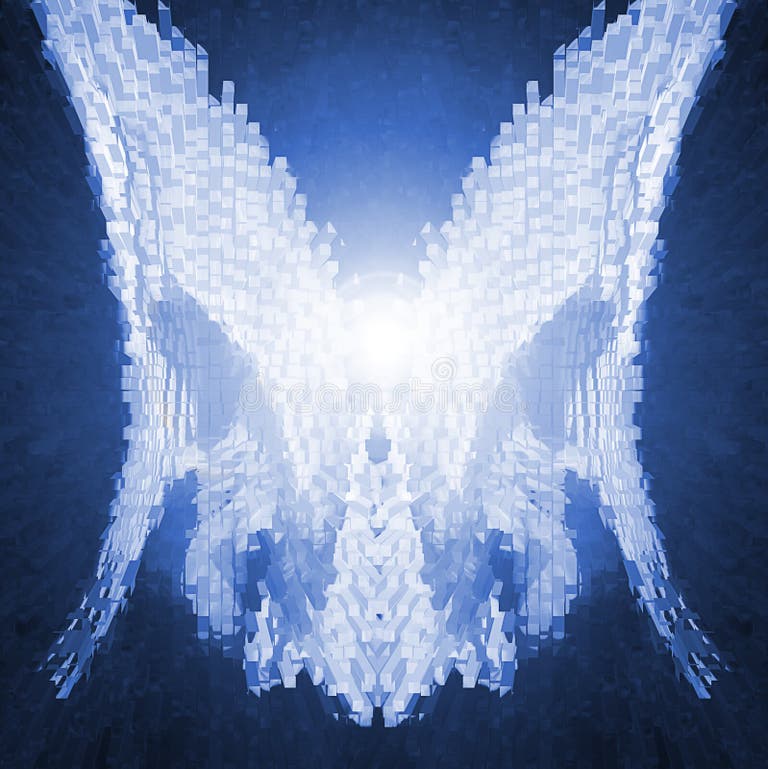 Cyber Angel Wings stock illustration. Illustration of creativity - 492638