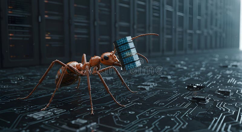 Cyber Ant: a Robotic Insect Carrying Data through a Server Room Stock ...