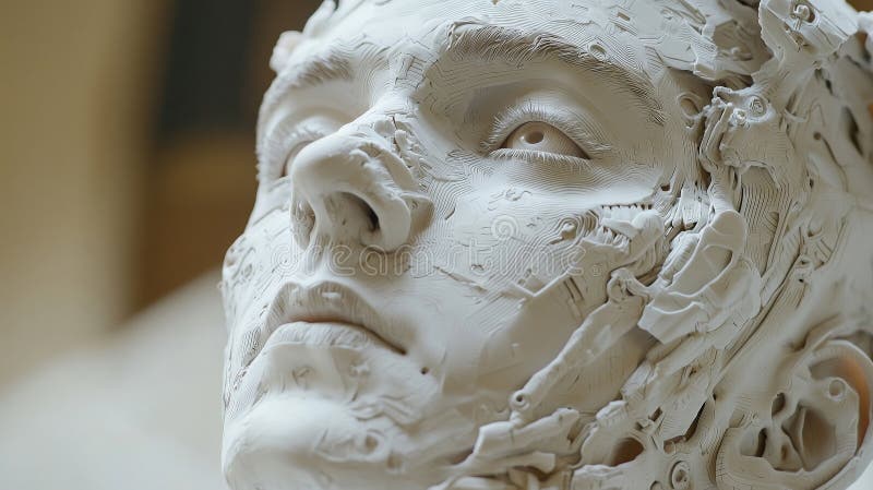Cyber-artisan Creating a Lifelike Sculpture Using Advanced AI Technology Stock Image - Image of ...