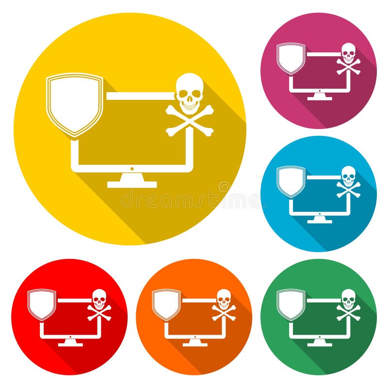 Cyber Attack Icon, Hacker Icon, Cyber Crime or Threats Stock Vector ...