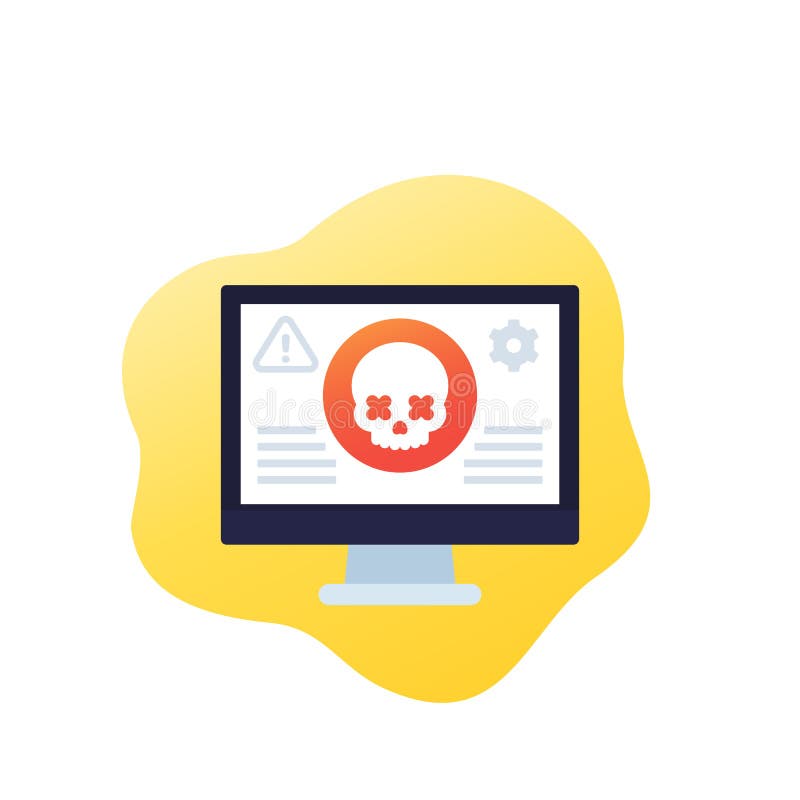 Cyber Attack Icon, Pictogram Stock Vector - Illustration of secure ...