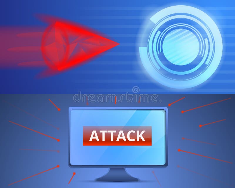 Phishing Banner Set, Isometric Style Stock Vector - Illustration of ...