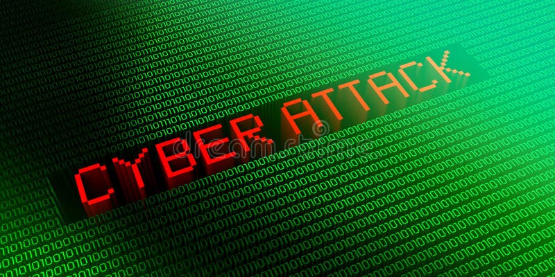 Cyber Attack - Binary Code Concept Stock Illustration - Illustration of ...