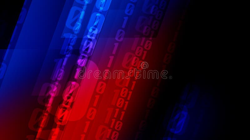 Binary Background With Rectangles Of Binary Code Technology Concept For Cyber Security And Data