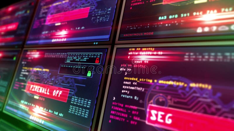 Cyber Attack and Breaks Computer Security on Screens Stock Footage ... Cyber Attack and Breaks Computer Security on Screens Stock Footage ...