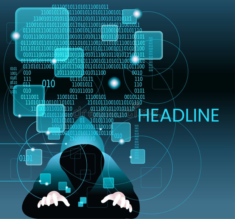 Cyber Attack Business Concept. Anonymous Hacker at the Laptop Computer Internet Security Stock ...