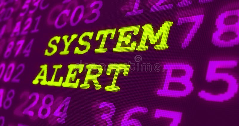 Cyber Attack Ultra Violet Warnings â€“ System Alert Stock Photo - Image ...