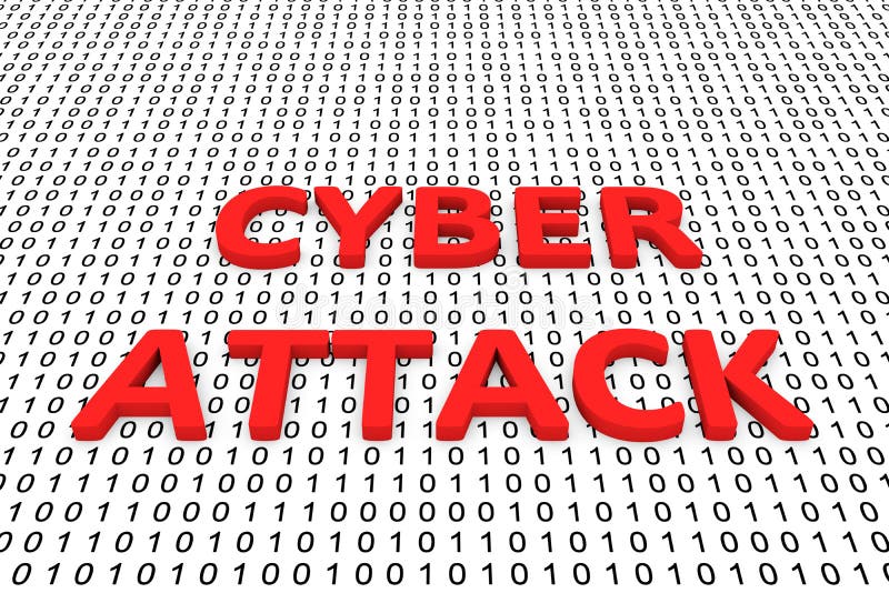 CYBER ATTACK stock illustration. Illustration of code - 82117492