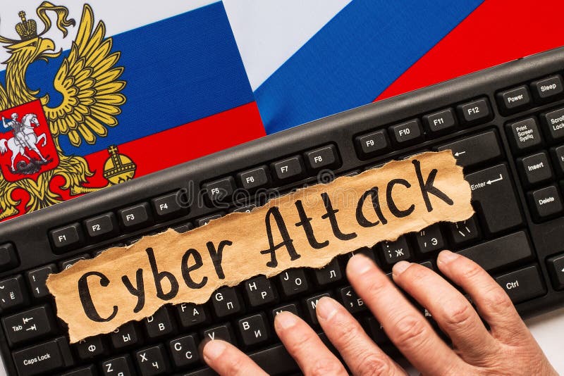 Cyber Attack, Inscription on Torn Paper Sheet Stock Image - Image of ...