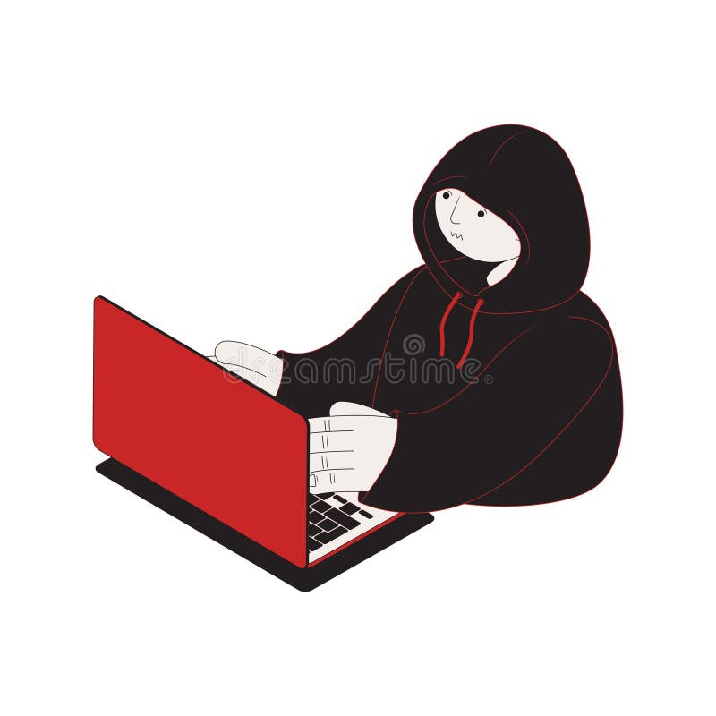 Cyber Attack Icon stock vector. Illustration of computer - 219996823