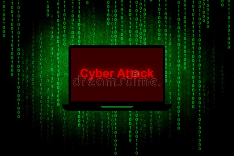Cyber attack stock illustration. Illustration of computer - 95416035