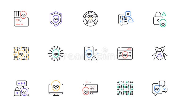 Binary Code Skull Skeleton Stock Illustrations – 22 Binary Code Skull Skeleton Stock ...