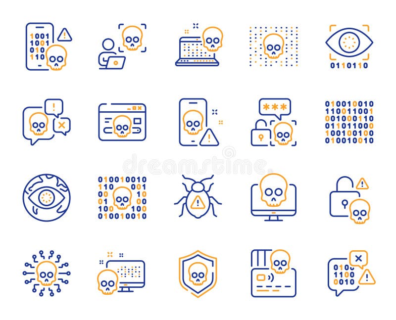 Cyber Security Icons Ransomware Stock Illustrations – 423 Cyber ...