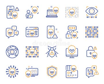 Binary Code Skull Skeleton Stock Illustrations – 21 Binary Code Skull ...