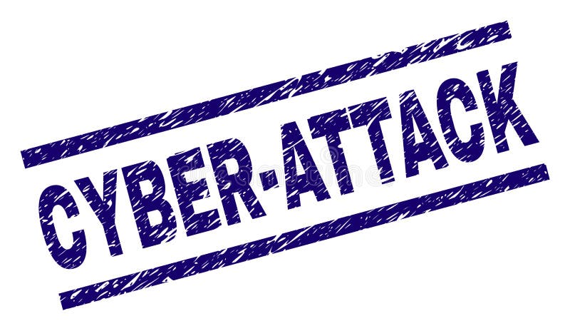 Grunge Textured CYBER-ATTACK Stamp Seal Stock Vector - Illustration of ...