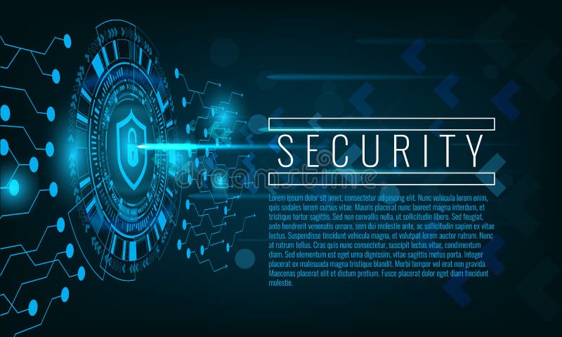 Cyber Attack and Security Concept Techno Background. Stock Vector ...
