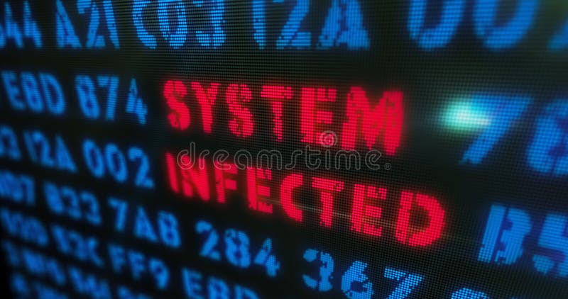Cyber Attack System Infected Stock Image - Image of pixel, abstract ...
