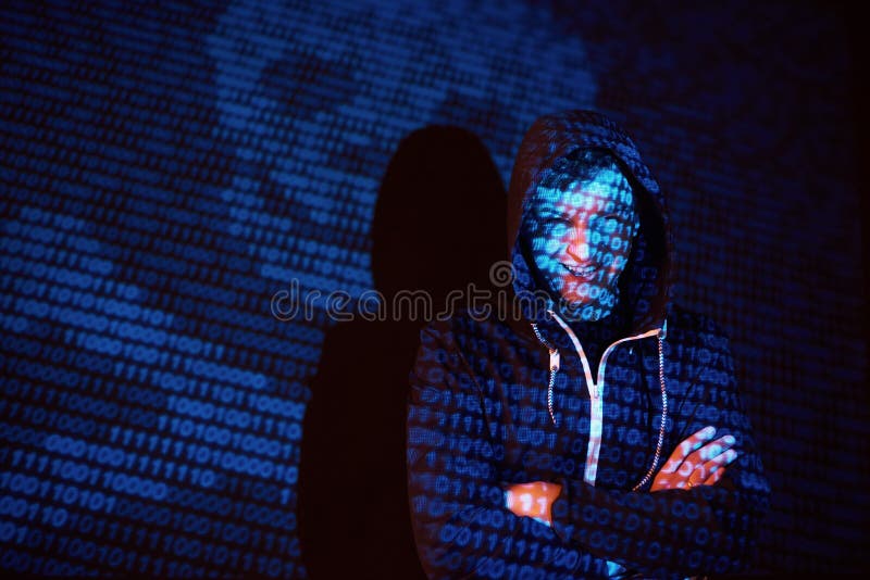 Cyber Attack with Unrecognizable Hooded Hacker Using Virtual Reality ...