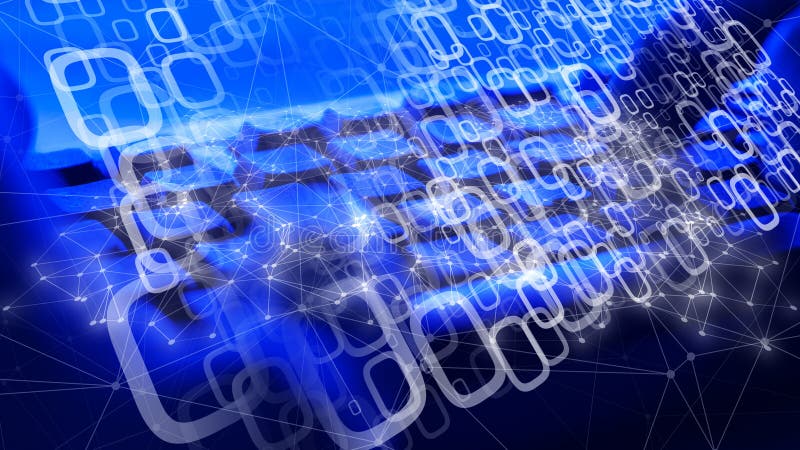 Cyber Attack Using Computer Algorithm Lines Connect The Dots Stock Image Image Of Data