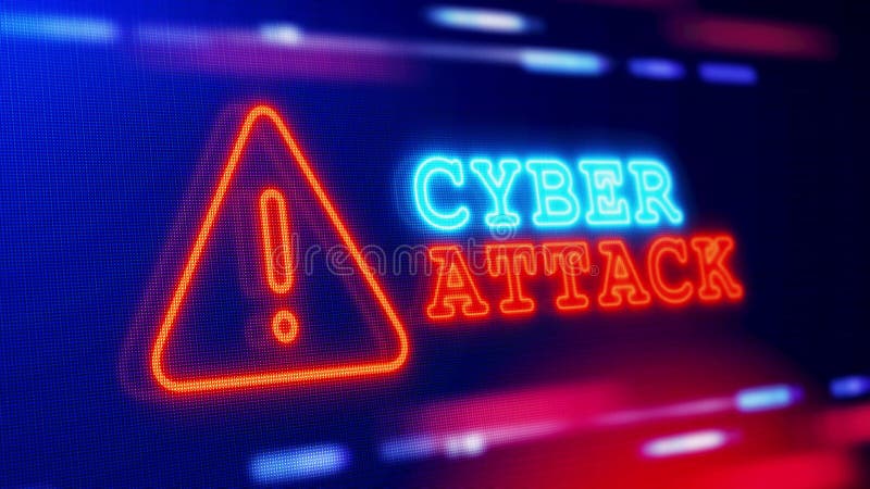 Cyber Attack Alert Warning Attack on Screen World Map Loop Motion. Stock Footage - Video of ...