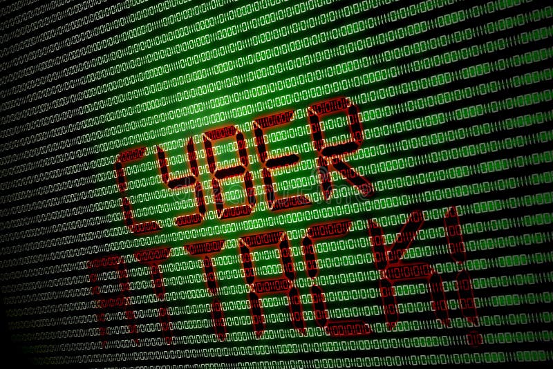 Cyber Attack Written Newspaper Stock Photo - Image of danger, network ...