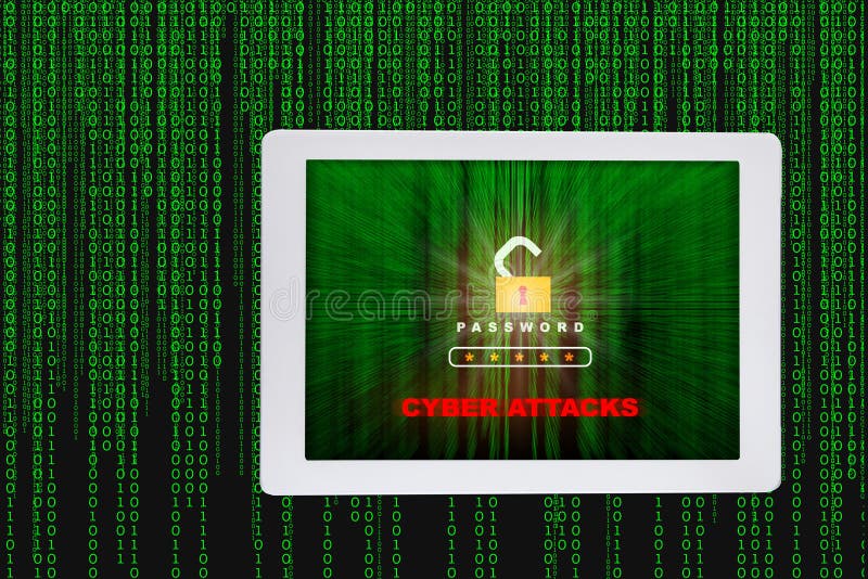 Cyber Attacks and Hacking Detected Concept Stock Illustration ...
