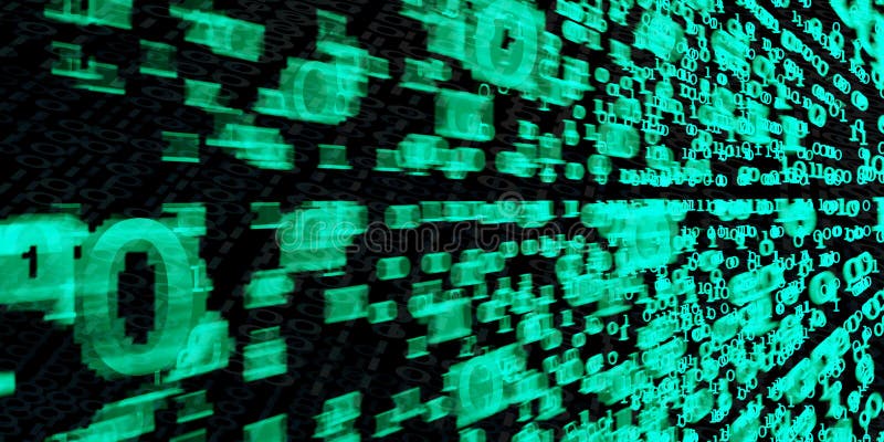 Cyber Background with Numbers Zero and One. Binary Codes Backdrop. Stock Illustration ...