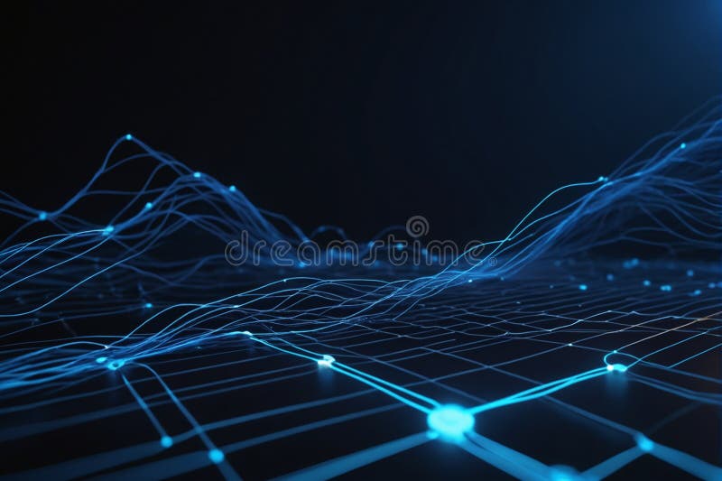 Cyber Big Data Flow. Blockchain Data Fields Stock Illustration - Illustration of space, flow ...