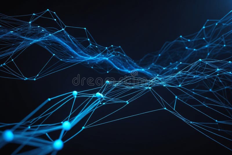 Cyber Big Data Flow Blockchain Data Fields Stock Illustration Illustration Of Reality Fields