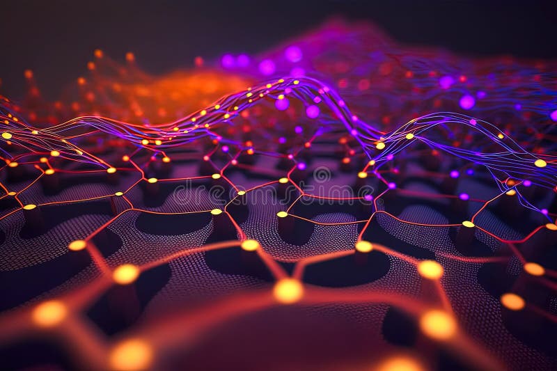 Cyber Big Data Flow Blockchain Data Fields Network Line Connect