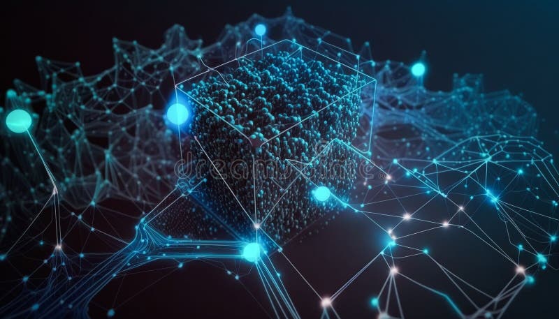 Cyber Big Data Flow Blockchain Data Fields Network Line Connect