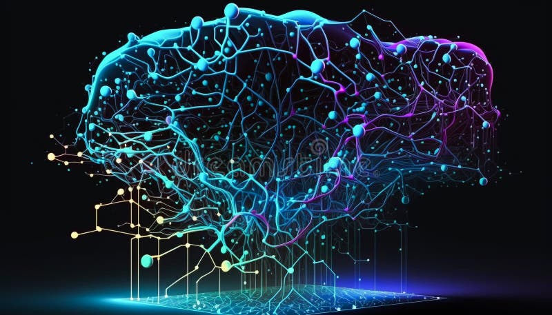 Cyber Big Data Flow Blockchain Data Fields Network Line Connect
