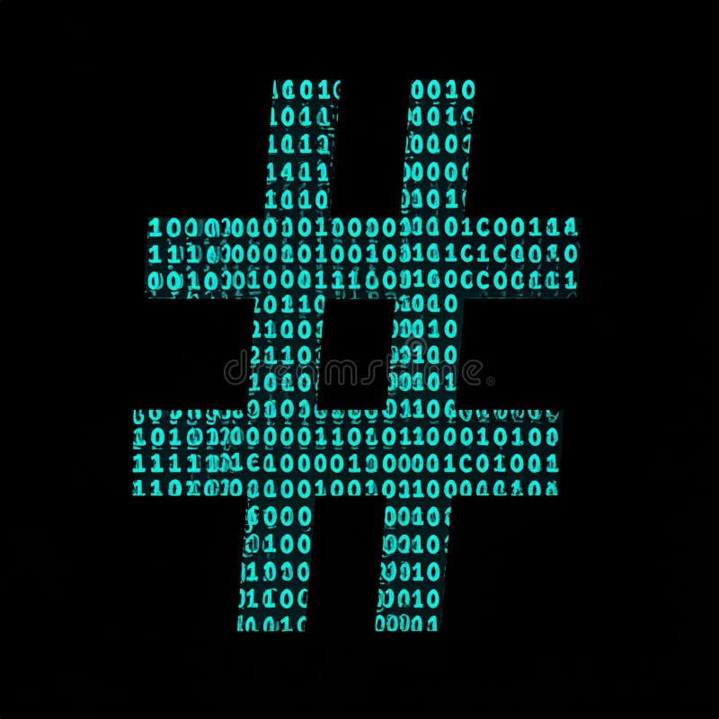 Cyber Binary Code Matrix of Zeros and Ones in Cyan on a Black ...