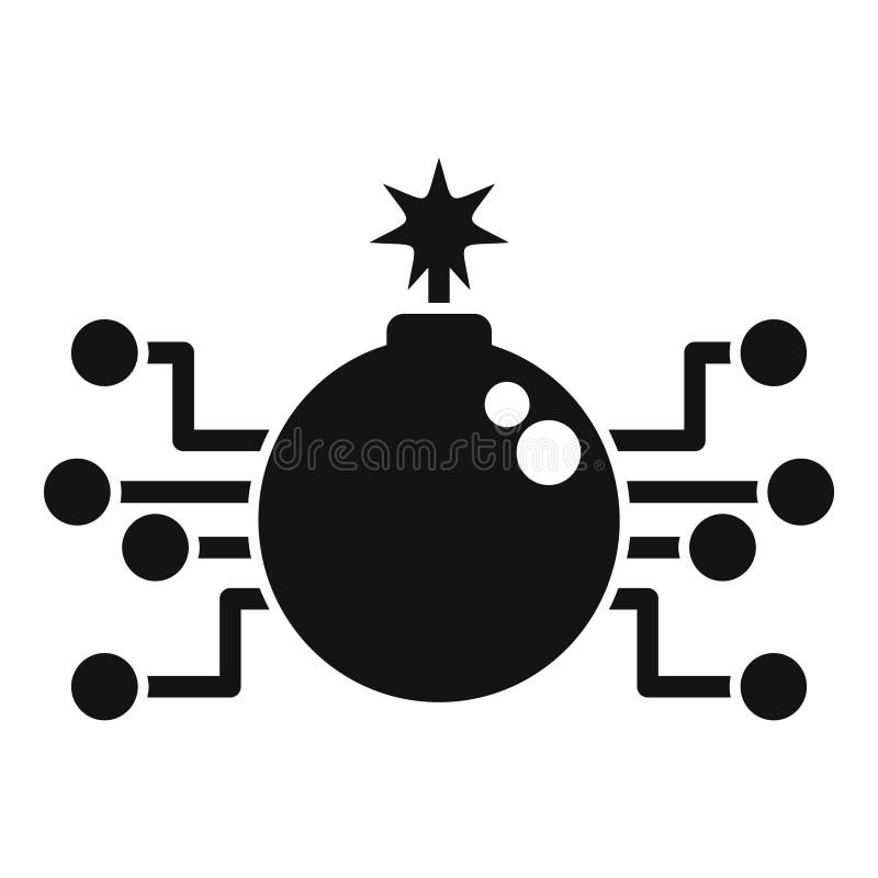 Cyber Bomb Threatening Digital Security with Explosion Risk Stock ...