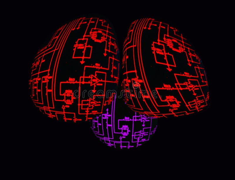 Cyber brain concept stock illustration. Illustration of anatomy - 147909358