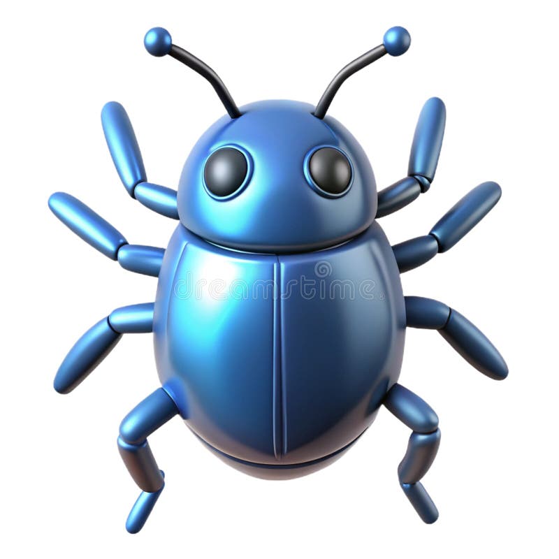Cyber Bug 3D Illustration Representing Digital Threats and System ...