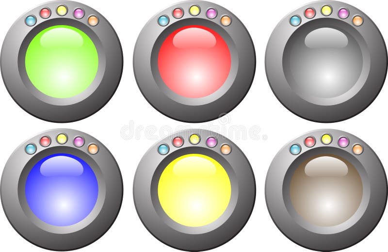 Cyber buttons stock vector. Illustration of vector, internet - 6191506