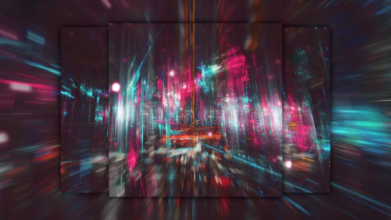 Cyber City Abstract Design, Stock Illustration - Illustration of ...