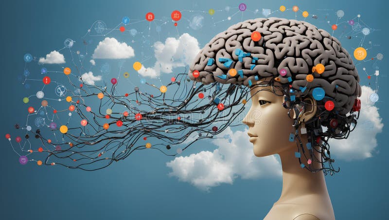 Cyber Cognition: Exploring the Realm of Robotic Intelligence Stock Illustration - Illustration ...