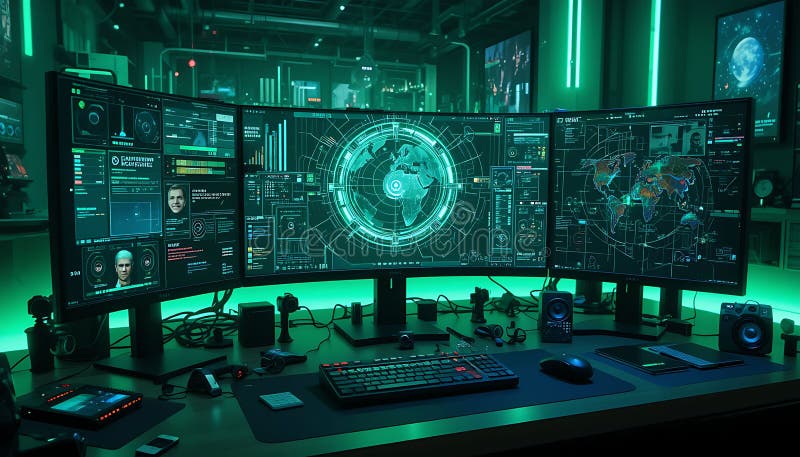 Cyber Command Center Stock Illustrations – 1,040 Cyber Command Center ...